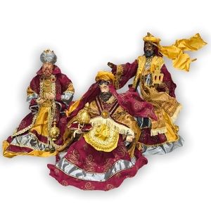 Holiday | 3 Large Vintage Magi Wizard Figurines Three Kings 3 Nativity ...